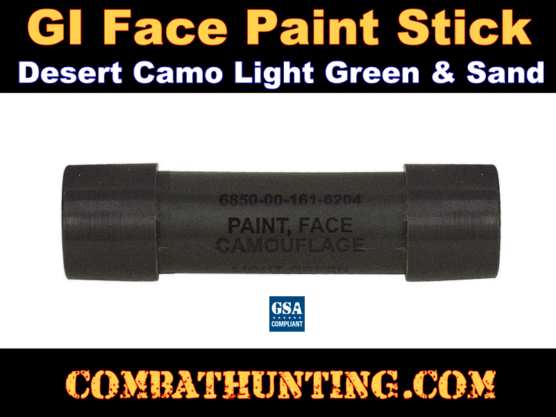 8204 GI Desert Camo Face Paint Sticks LT Green & Sand - Camo Face Paint ...
