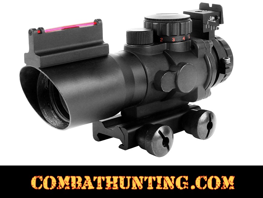JTSFO432G-N 4x32 Prismatic Scope With Fiber Optic Backup Sight - AR-15 ...