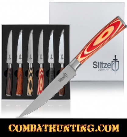 Slitzer Germany 6-Piece 9 Inch Steak Knife Set On Sale!