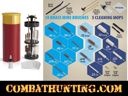 SGSCK Deluxe Gun Cleaning Kit with Shotgun Shell Case - Gun Cleaning ...