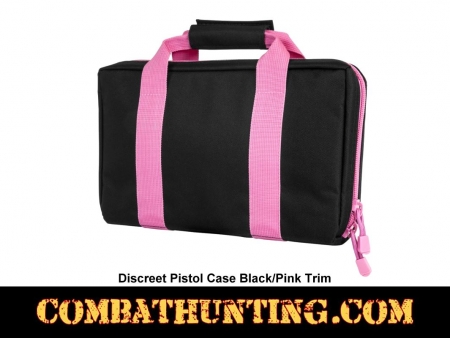 Discreet Pistol Case Black/Pink Trim On Sale!
