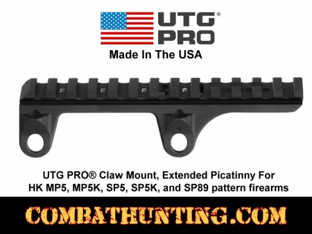 HK MP5/MP5K Claw Mount Extended Picatinny Rail Optic Mount UTG PRO MTU056