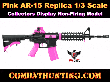 RWPNKAR15 Pink AR-15 RW Minis Replica 1/3 Scale Non-Firing Model ...