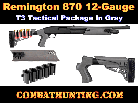 RT3T-Gray Remington 870 Tactical Stock and Forend Package In Gray ...