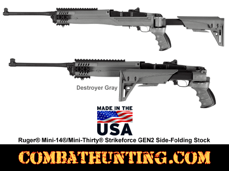 Ruger Mini-14/Mini-Thirty Strikeforce GEN2 Stock Destroyer Gray