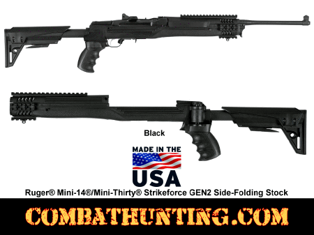 ATI Ruger Mini-14/Mini-Thirty Strikeforce GEN2 Side-Folding Stock Black