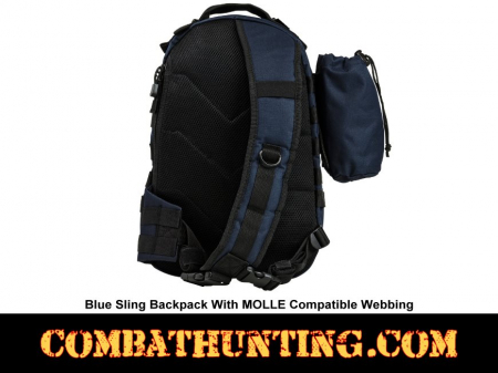 CBMSL2959 Sling Backpack With MOLLE Compatible Webbing Blue - Military ...