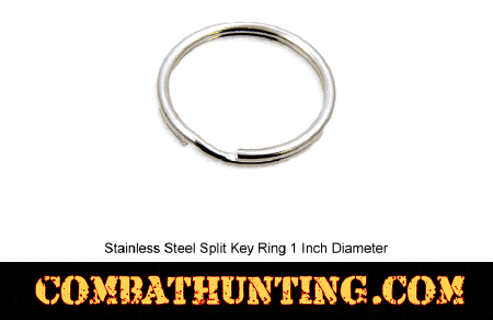 251-1 Stainless Steel Split Key Ring 1 Inch Diameter - Clearance Center