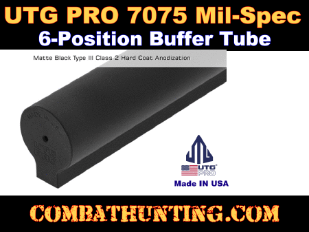 UTG PRO AR15 6-position Receiver Extension Tube 7075-T6 Mil-Spec Black