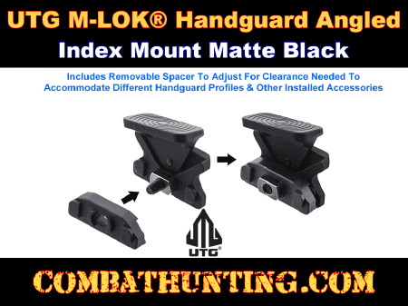 TL-TRM01 UTG M-LOK Handguard Angled Index Mount Matte Black - Quad ...