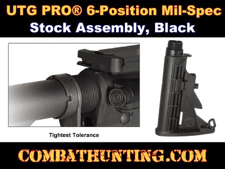 RBU6BM UTG PRO Stock KIt AR-15 Mil-Spec 6 Position Collapsible Stock ...