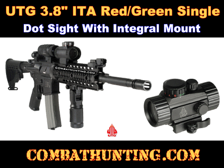 SCP-RG40SDQ UTG 4" Compact ITA Red/Green Single Dot Scope QD - Rossi Accessories
