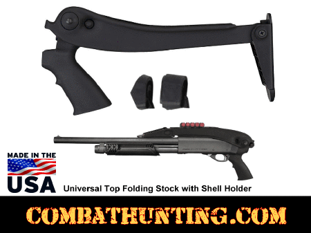 Mossberg 500 Top Folding Stock with Shell Holder | ON SALE - Combat Hunting