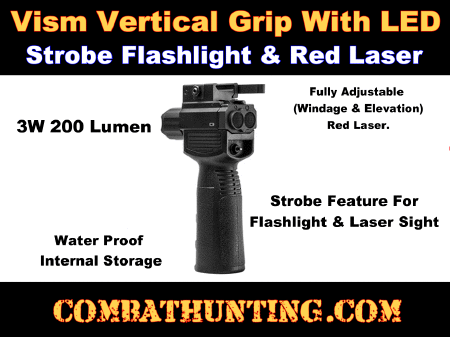 Vertical Grip with Laser Flashlight Combo