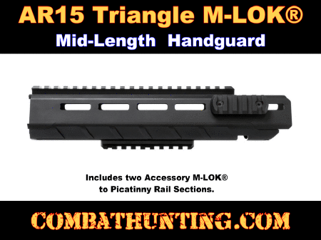 VMARTMLM AR15 Triangle M-LOK Handguard Mid-Length - Quad Rails - Handguards