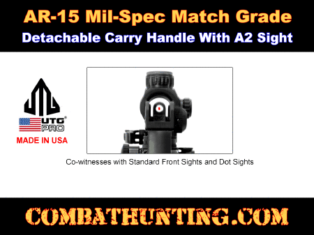 TLURS001 UTG PRO US Made Mil-spec AR-15 Carry Handle With A2 Sight - AR ...
