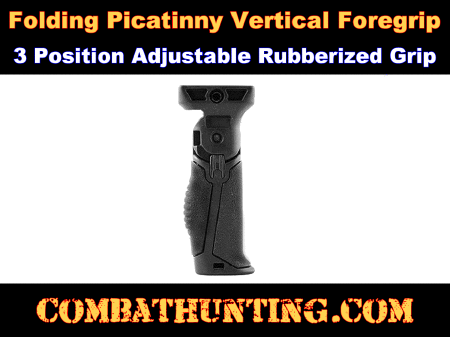 FG048 Rubber Overmolded Ergonomic Foregrip Folding Picatinny - Vertical ...