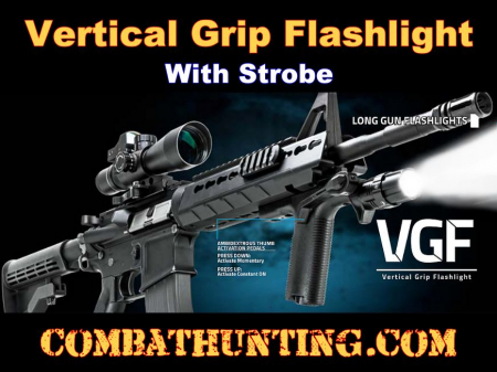 VAARVGFLKM Keymod Vertical Grip With Strobe Flashlight - Vertical Grips ...