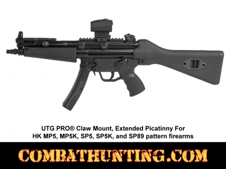 HK MP5/MP5K Claw Mount Extended Picatinny Rail Optic Mount UTG PRO MTU056