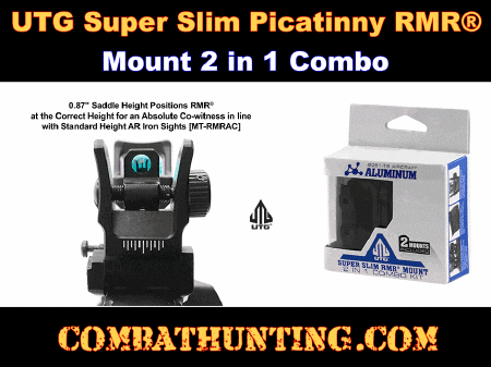 MT-RMRKIT UTG® Super Slim Picatinny RMR® Mount 2 in 1 Combo For ...
