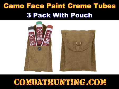 4203 Camo Face Paint Creme Tubes 3 Pack With Pouch - Camo Face Paint Sticks