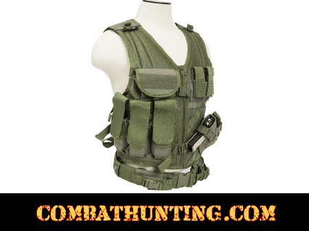 CTV2916G Ncstar Military Tactical Vest OD Green - Tactical Vests ...