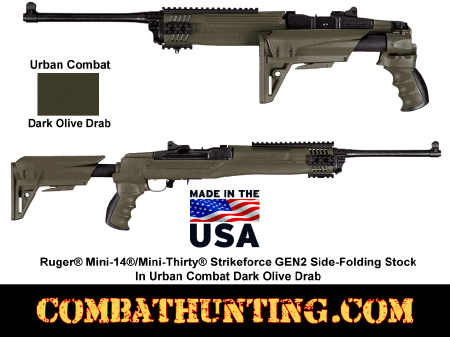 ATI Ruger Mini-14/Mini-Thirty Strikeforce GEN2 Side-Folding Stock Urban ...