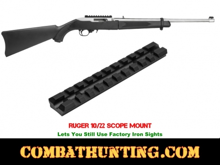 1022SB Ruger 10/22 Picatinny Rail Mount for Red Dot, Scopes, Optics ...