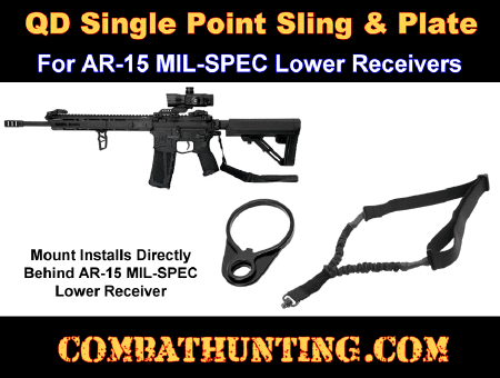 EPM4QD AR 15 Single Point Bungee Sling With QD Sling Swivel & QD End ...
