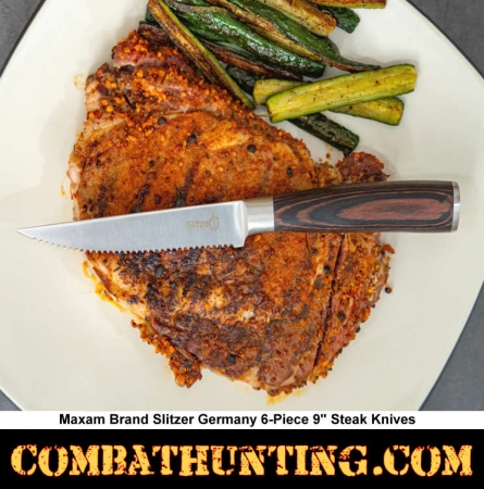 Slitzer Germany 6-Piece 9 Inch Steak Knife Set On Sale!