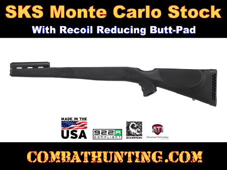 SKS0300 ATI Black SKS Monte Carlo Stock With Butt Pad - SKS Rifle ...