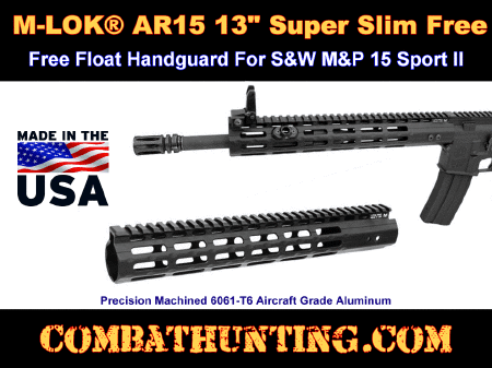 SWSS13M S&W M&P 15 Free-Float Handguard M-LOK Super Slim 13" - MP-15 Sport II Accessories
