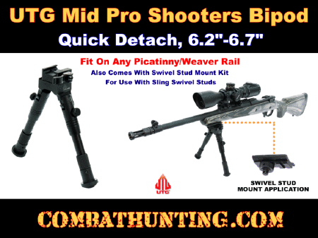 UTG New Gen Med Pro Shooters Bi-pod Quick Detach TL-BP28SQ